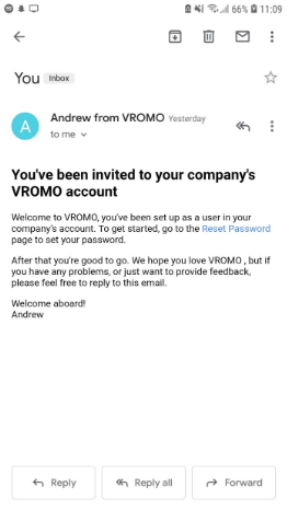 Signing Into the VROMO Phone App